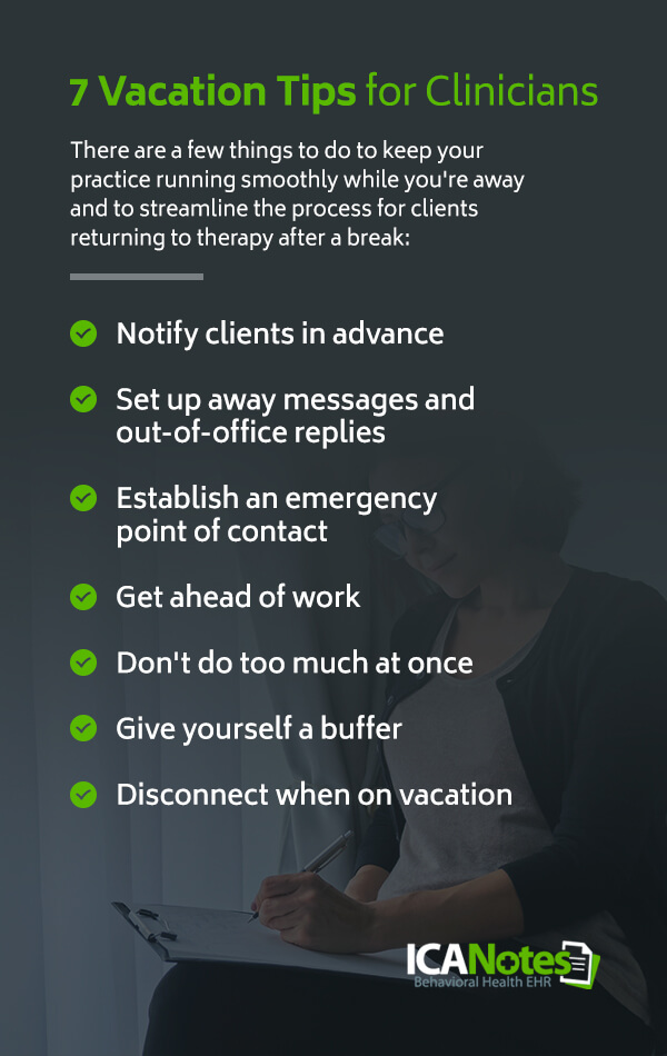 Top 7 Tips for Clinicians Going on Vacation This Summer