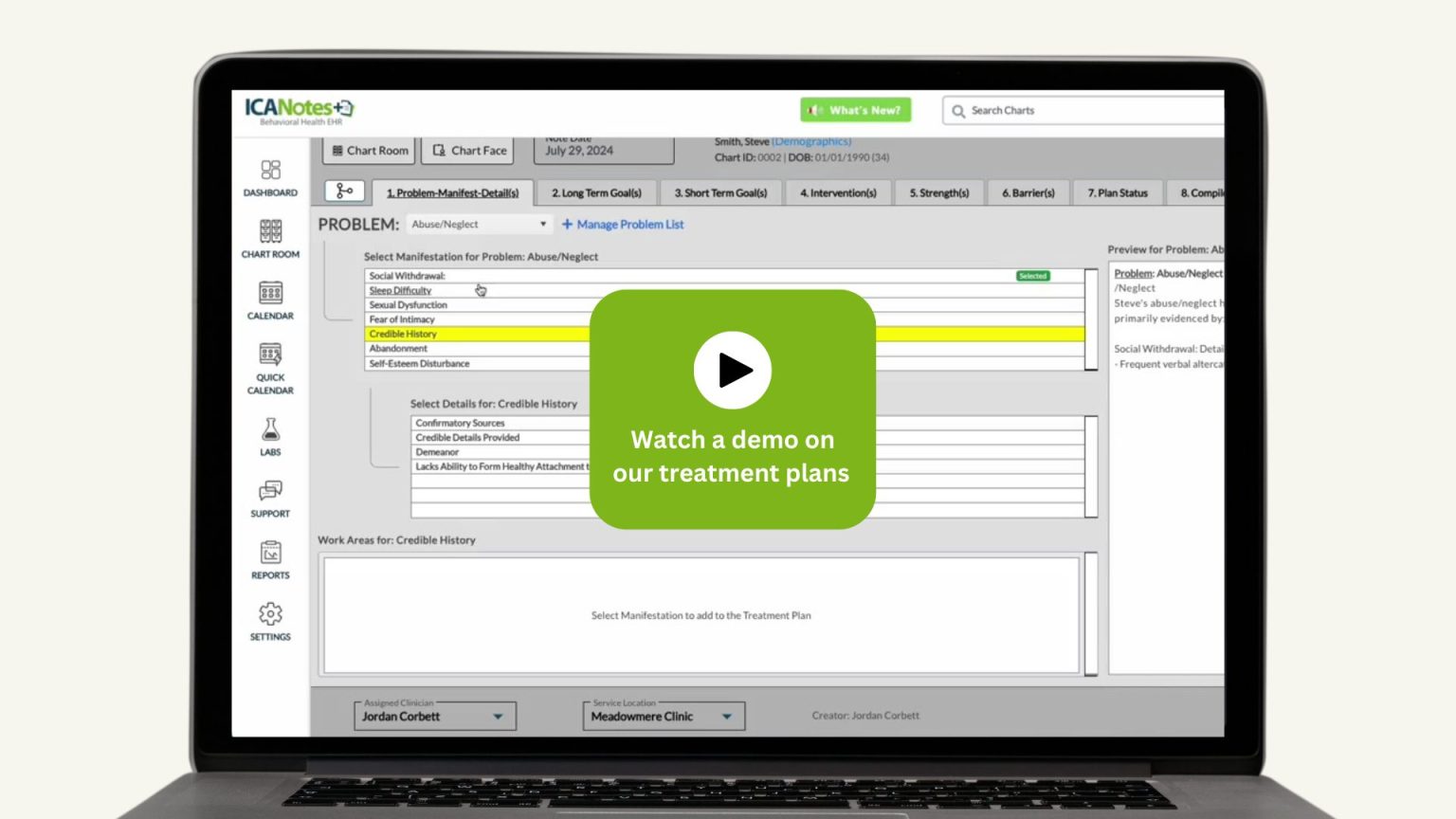 Treatment Plan | ICANotes