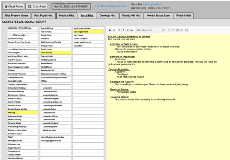 The Essential Components of an Initial Psychiatric Evaluation Template