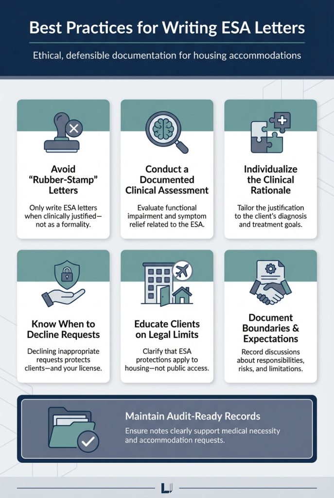 ESA Letter Template for Therapists: FHA-Compliant Housing Guide (2026)
