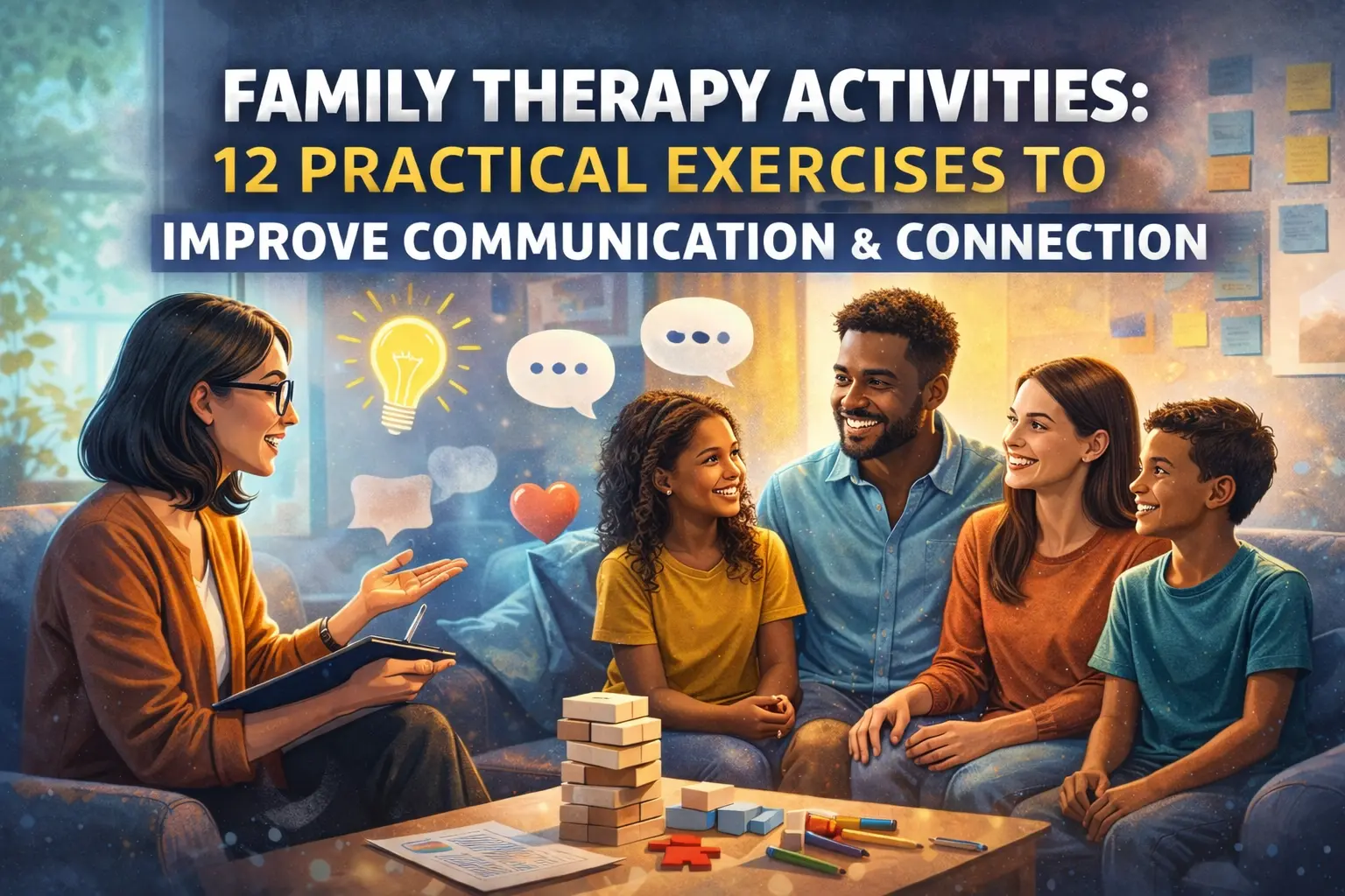 Family Therapy Activities: 12 Exercises to Improve Communication | ICANotes